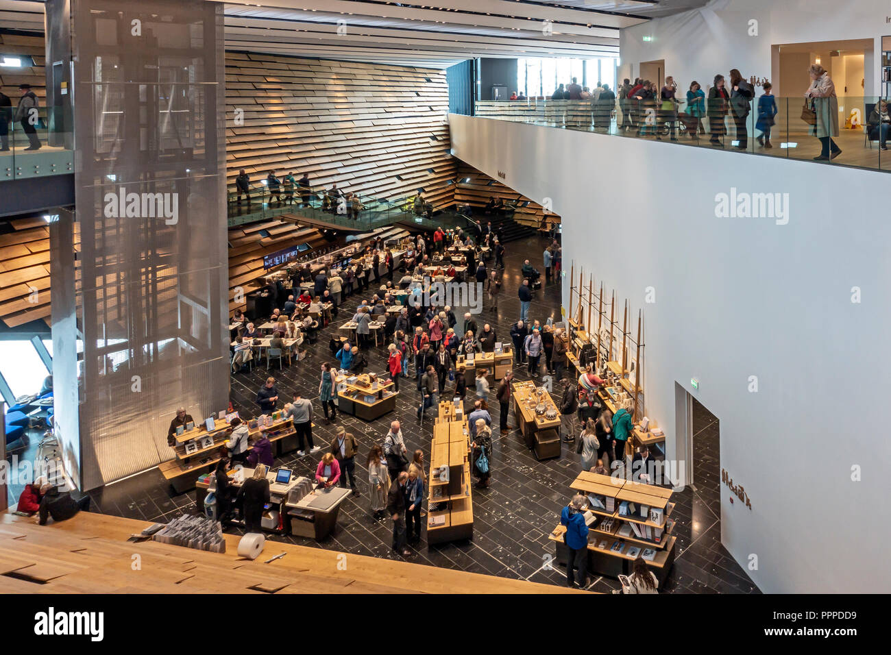 Interior view of V&A Dundee Riverside Esplanade in Dundee Scotland ...
