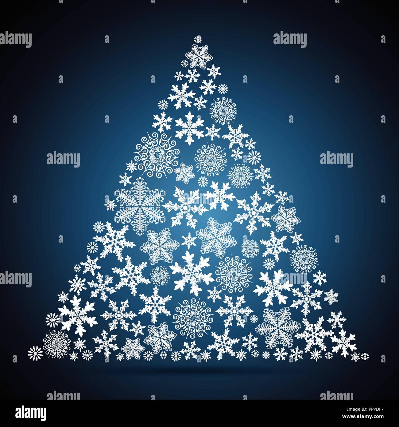 Christmas tree, snowflake design background Stock Vector Image & Art ...