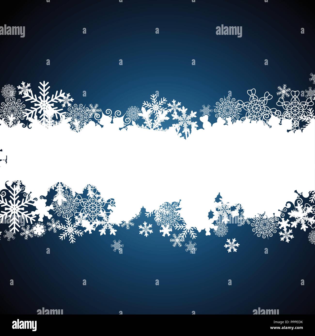 Christmas border, snowflake design background Stock Vector Image & Art ...