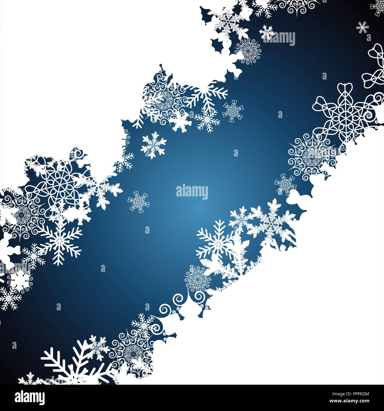 Christmas border, snowflake design background Stock Vector Image & Art ...