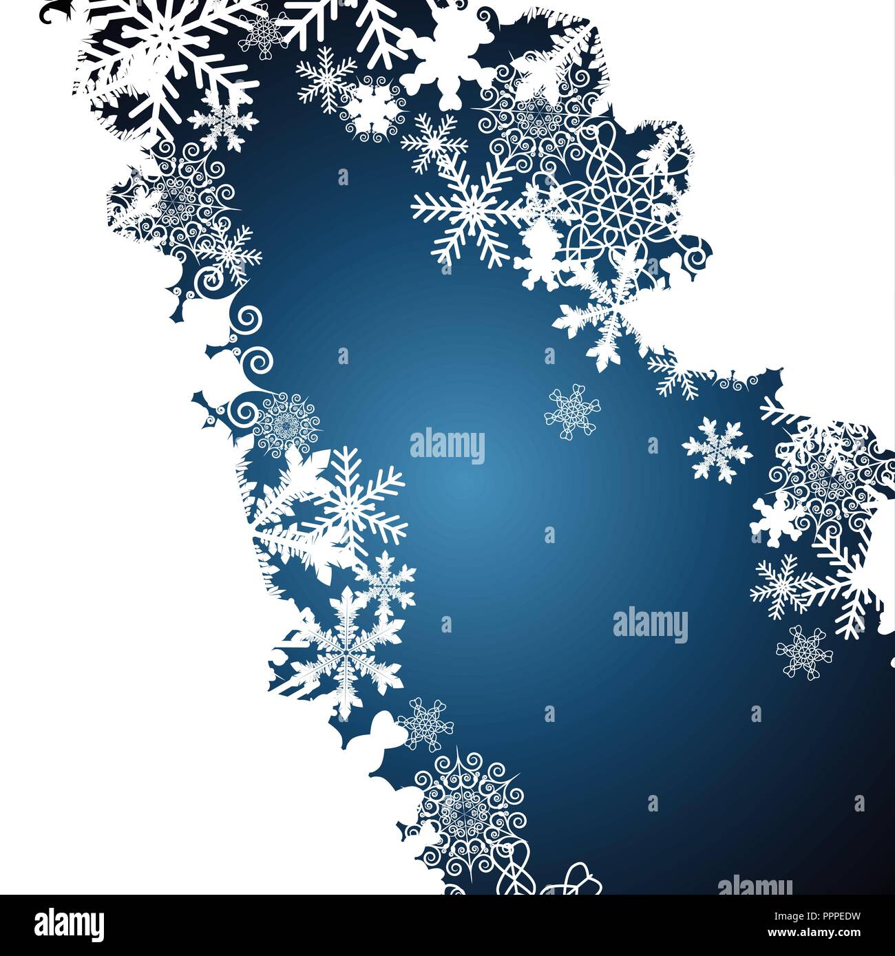 Christmas border, snowflake design background Stock Vector Image & Art ...