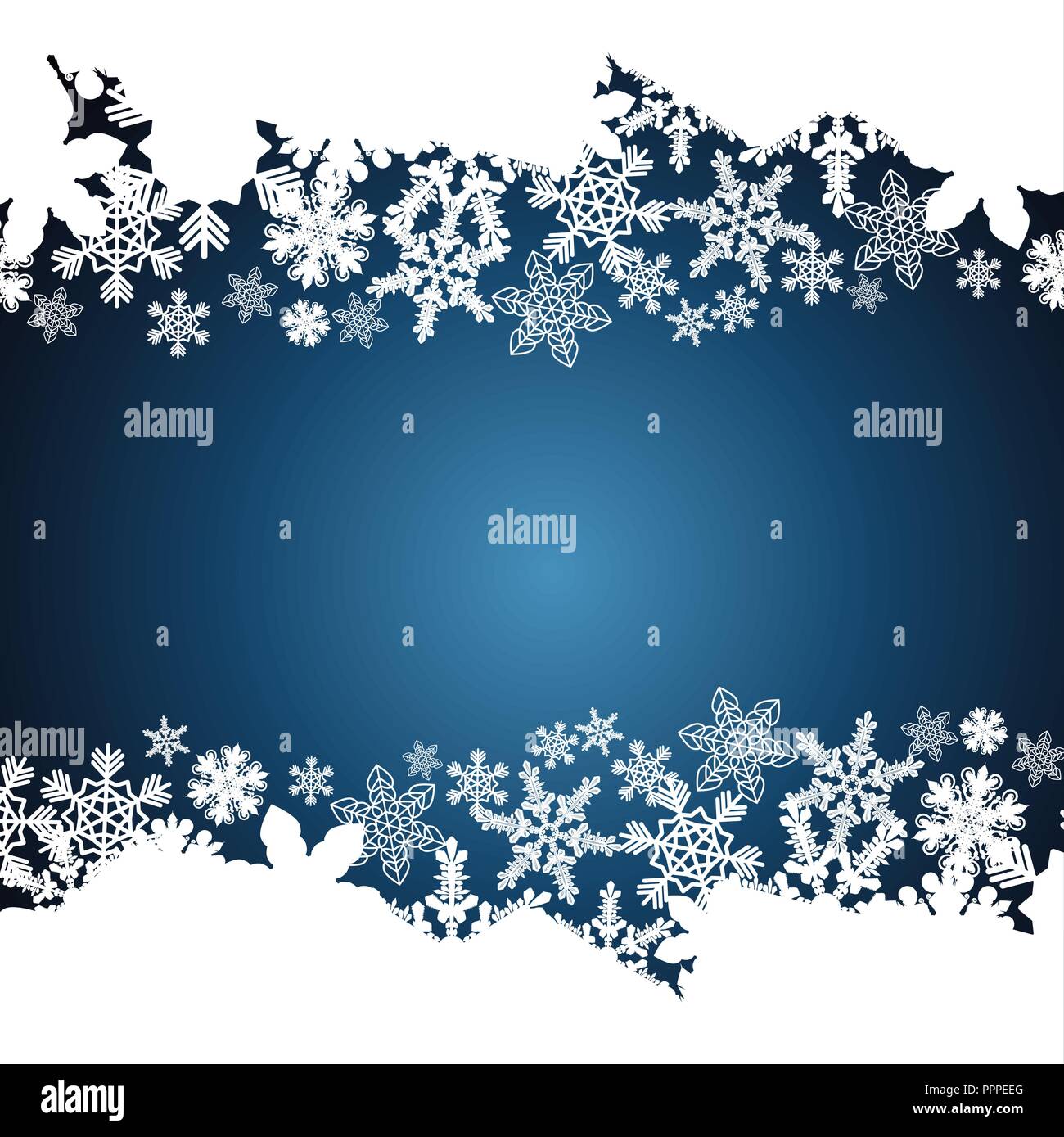 Christmas border, snowflake design background Stock Vector Image & Art ...