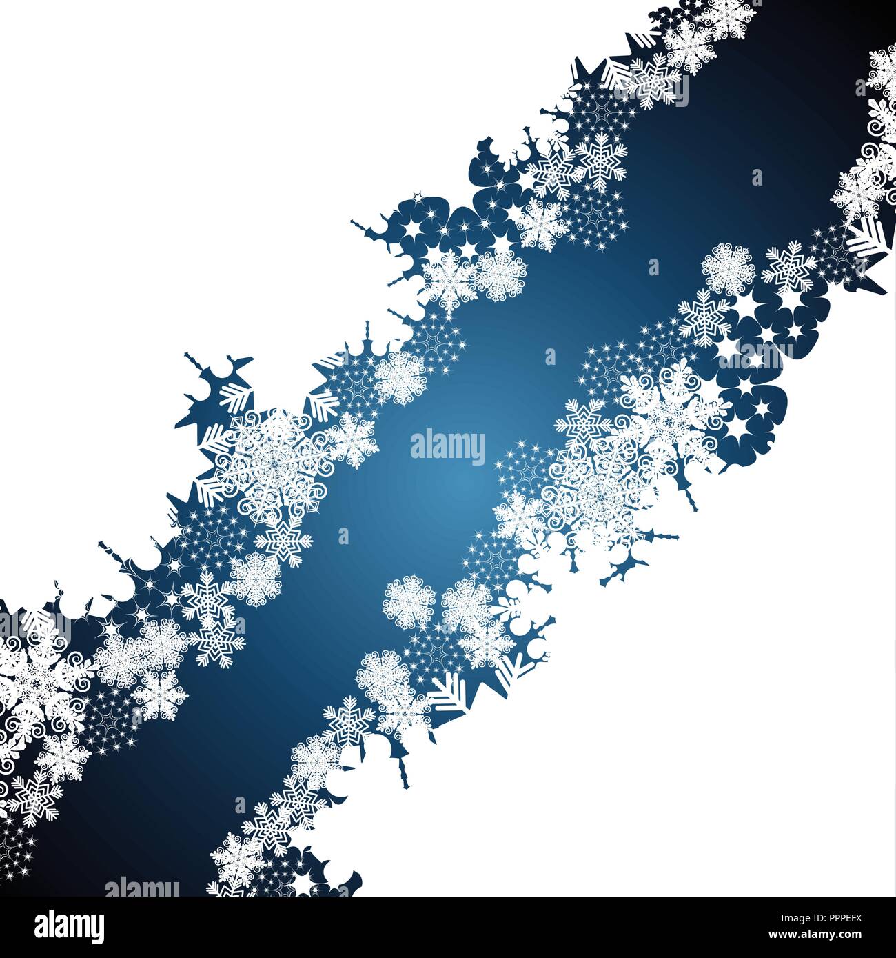 Snowflake border white hi-res stock photography and images - Alamy