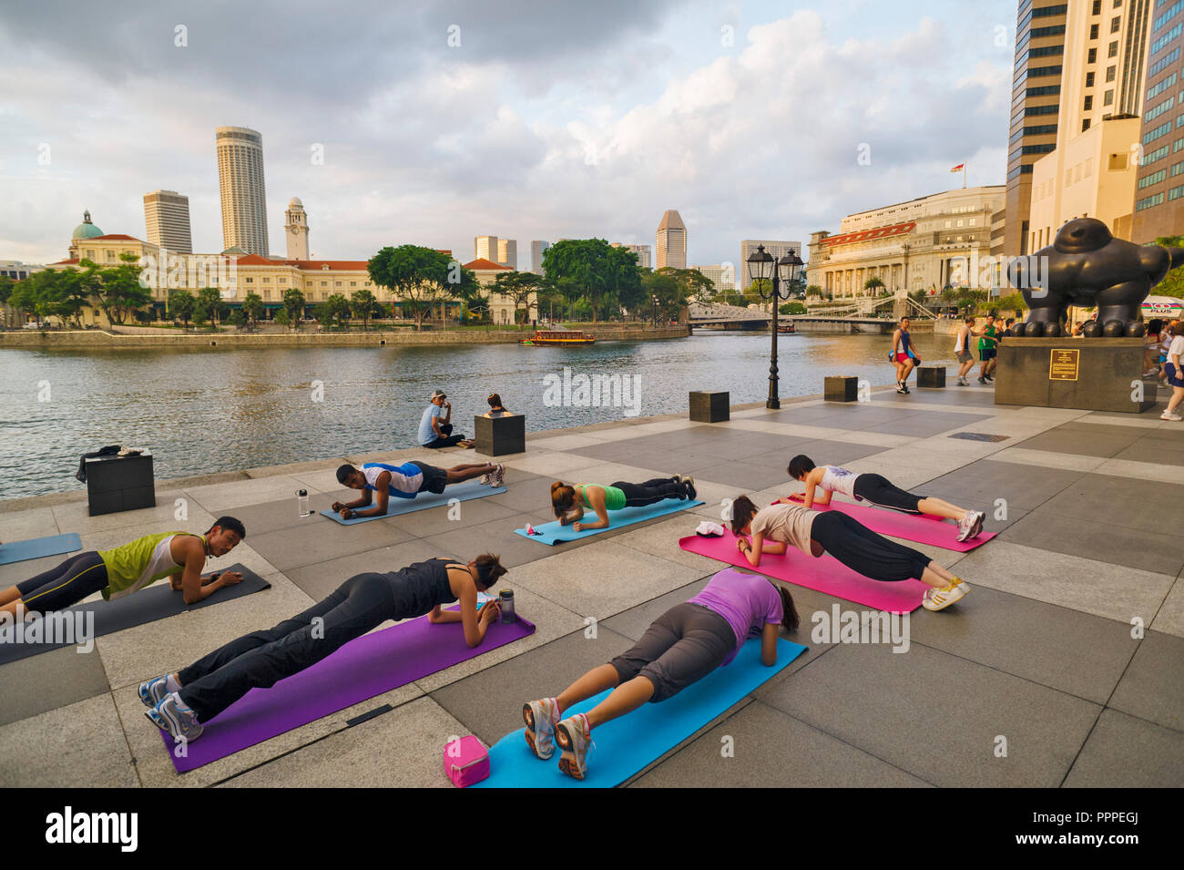 Exercise plaza hi-res stock photography and images - Alamy