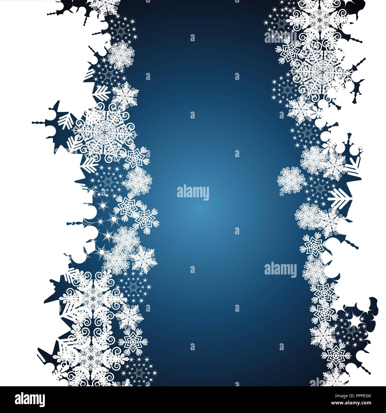 Christmas border, snowflake design background Stock Vector Image & Art ...