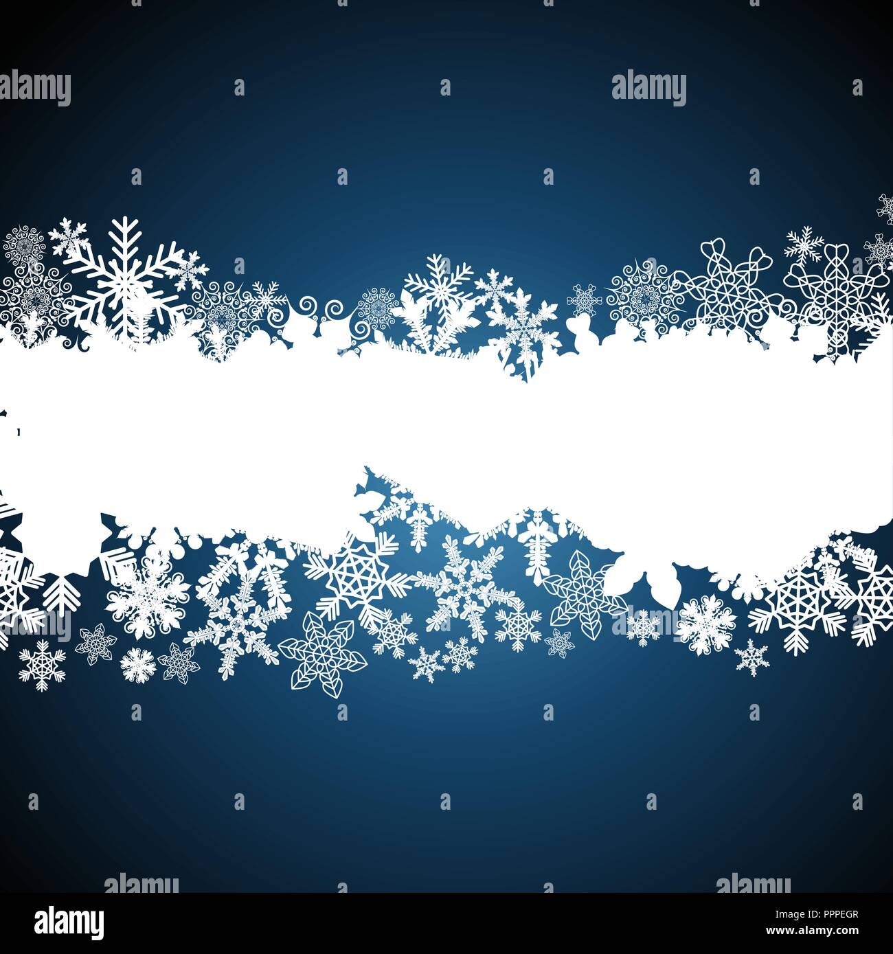 Snowflake border white hi-res stock photography and images - Alamy