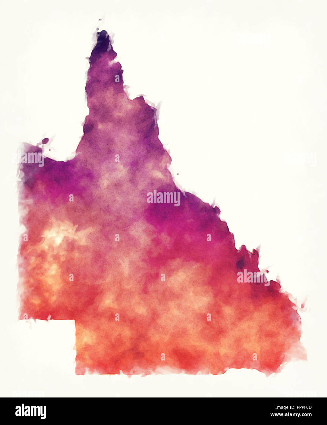 Map of queensland hi-res stock photography and images - Alamy