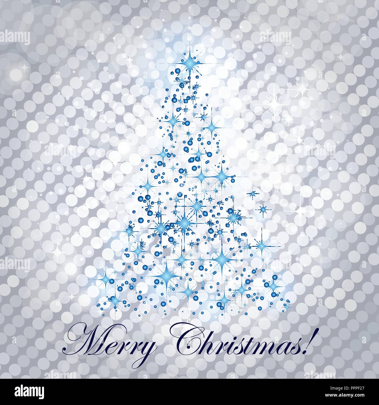 Modern christmas tree silver Stock Vector Images - Alamy