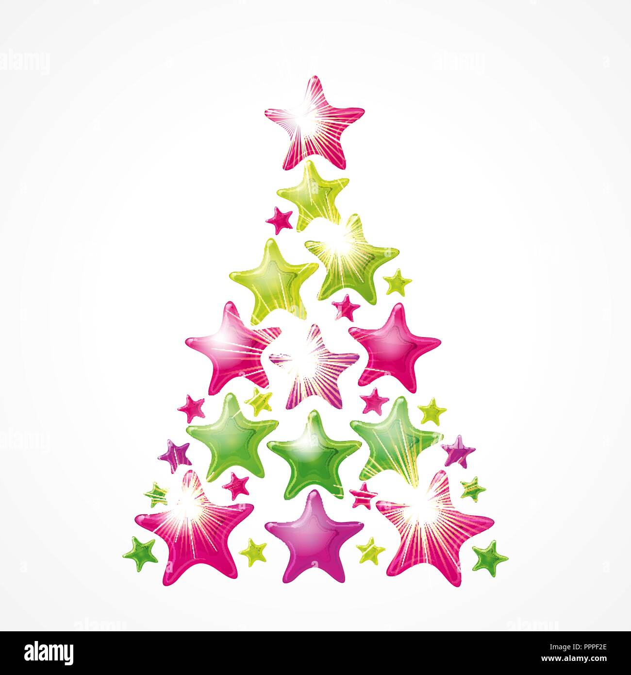 Star Christmas tree - vector Stock Vector Image & Art - Alamy