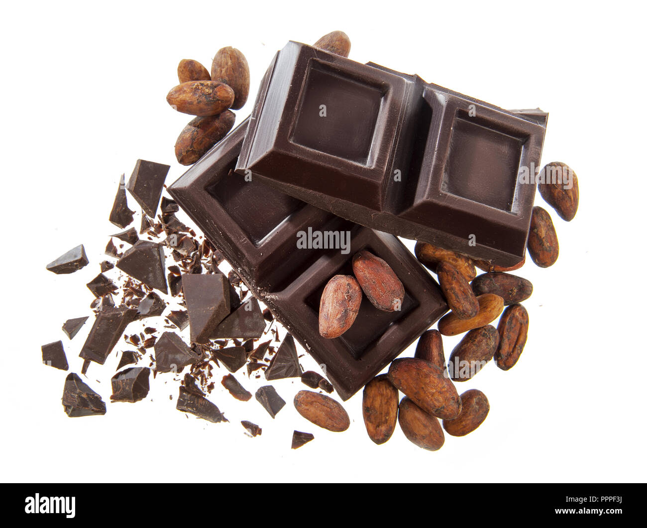 Organic cocoa beans in Cut Out Stock Images & Pictures - Alamy