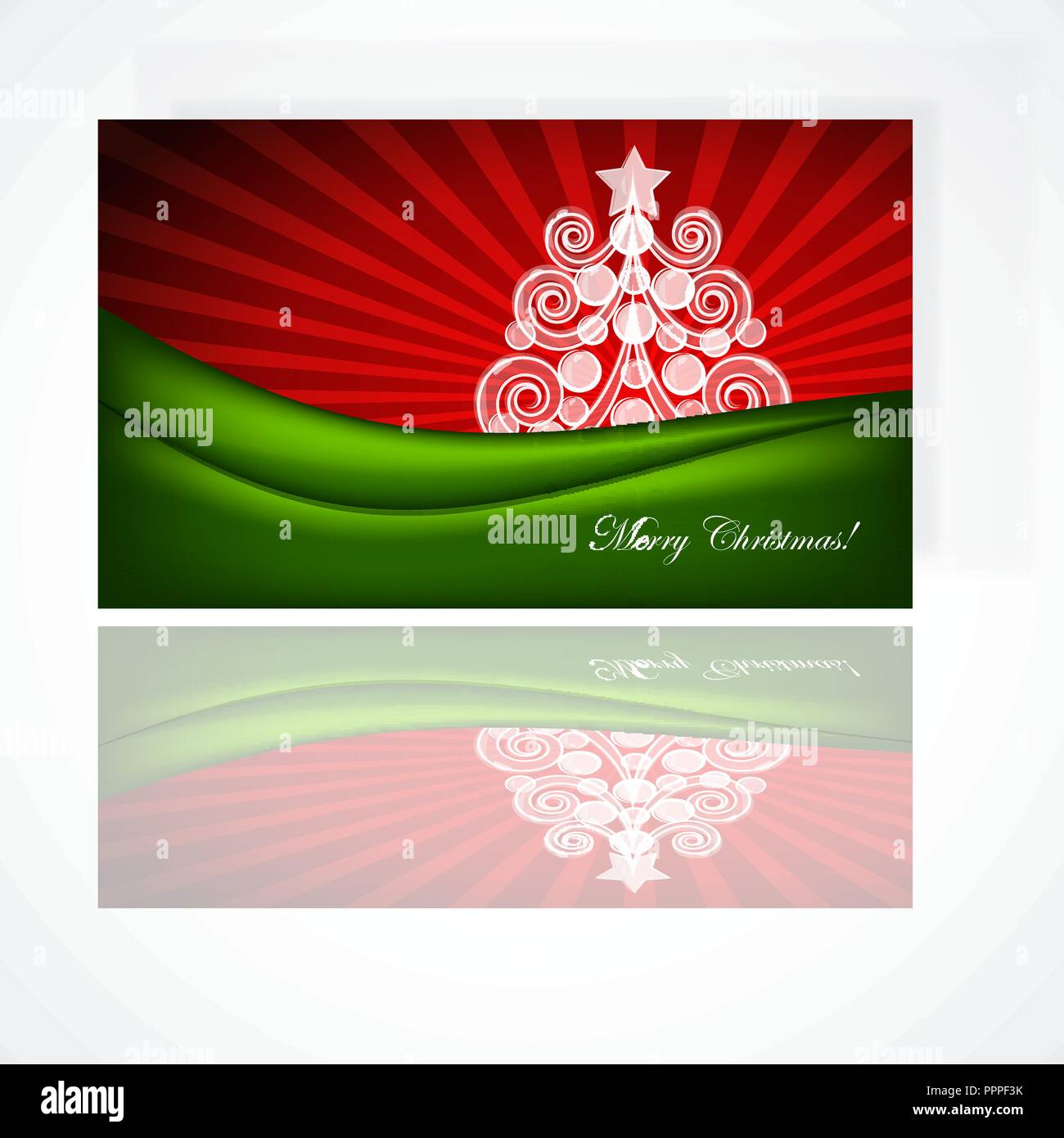 Beautiful Christmas gift card, vector illustration Stock Vector Image ...