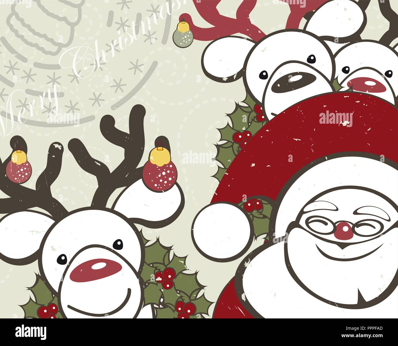 Funny santa bauble Stock Vector Images - Alamy