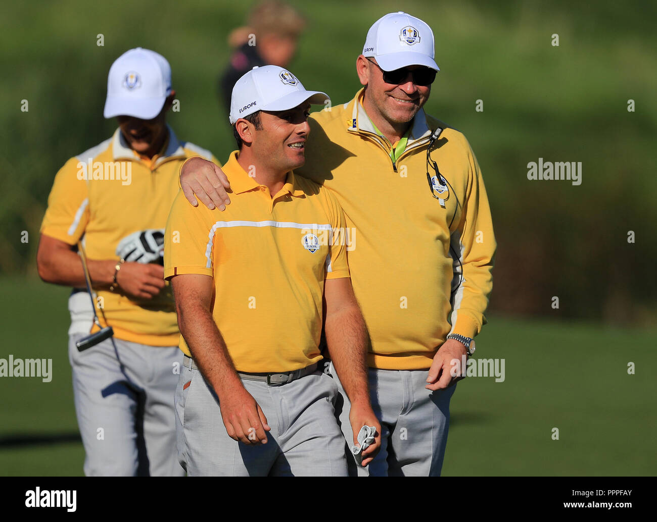 Team Europe captain Thomas Bjorn and Francesco Molinari during preview ...