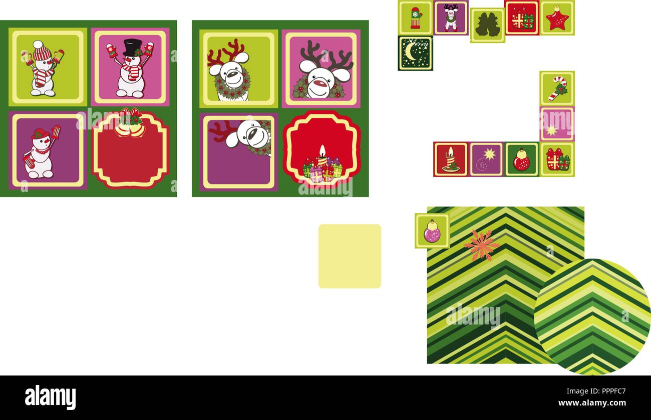 vector frame christmas pattern Stock Vector Image & Art - Alamy