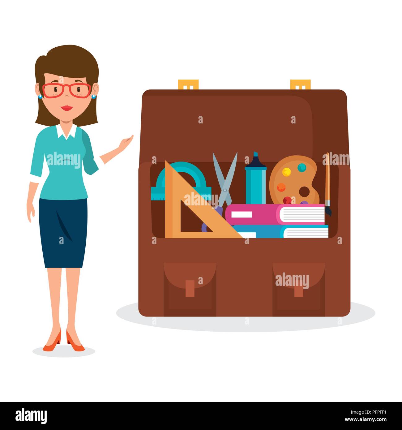 School supplies class students Cut Out Stock Images & Pictures - Alamy