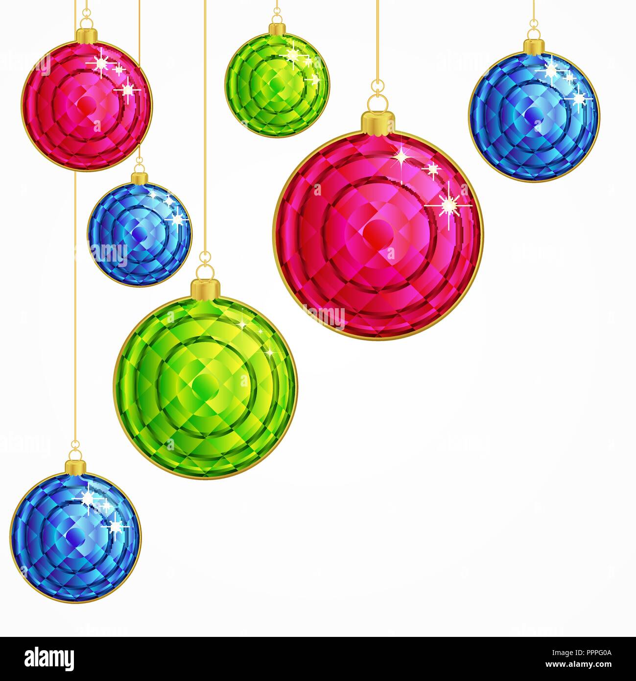 Vector Christmas Background with balls Stock Vector Image & Art - Alamy
