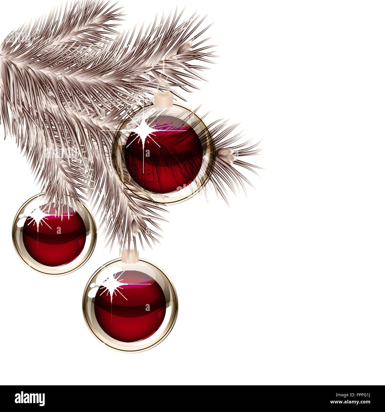 Christmas tree transparent balls Stock Vector Images - Alamy
