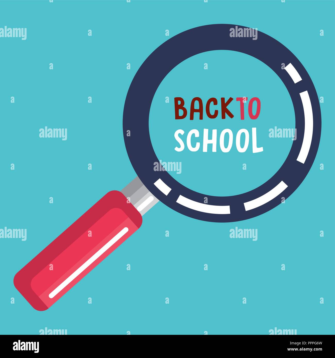 Child with magnifying glass Stock Vector Images - Alamy