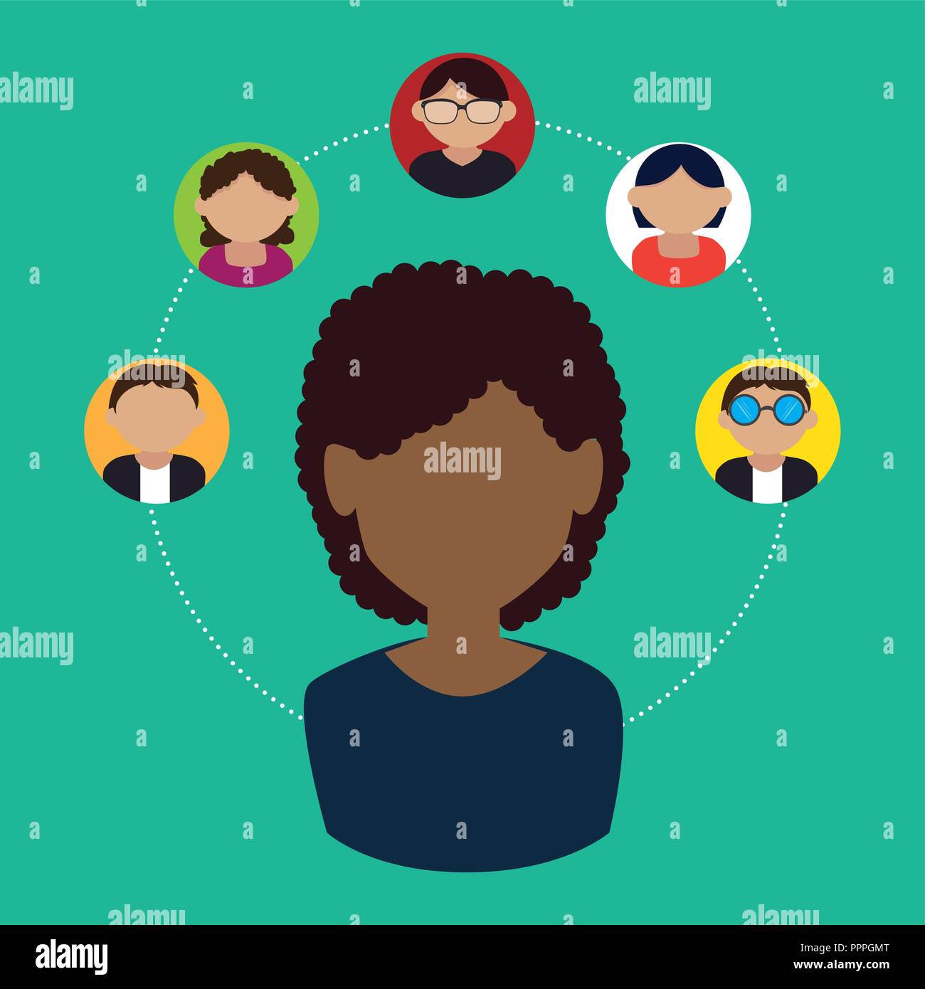 Connecting people concepts Stock Vector Images - Alamy