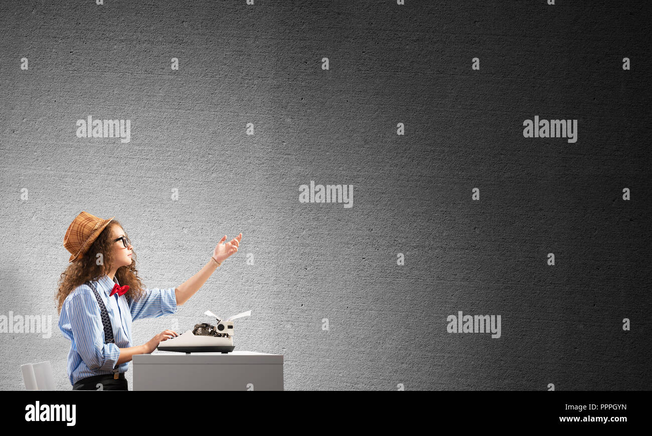 Creative inspiration of young female writer Stock Photo - Alamy