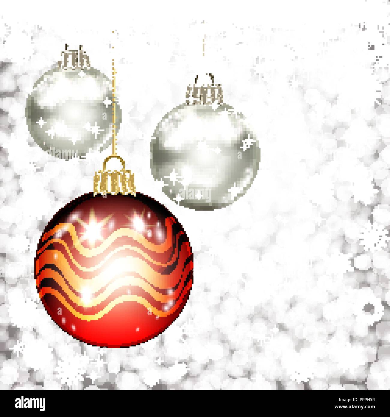 Background with Christmas balls. vector illustration Stock Vector Image ...