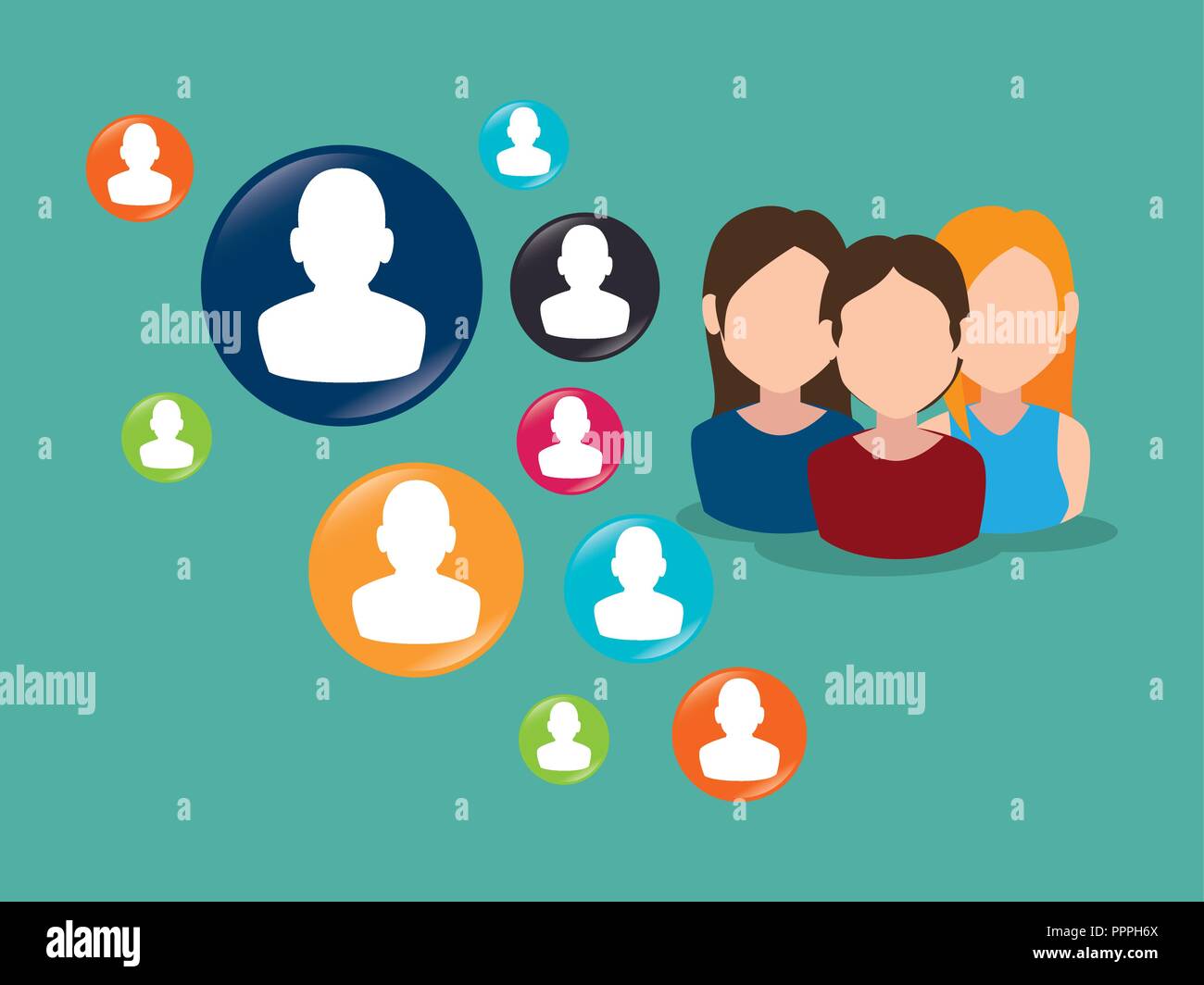 community with connect people Stock Vector Image & Art - Alamy