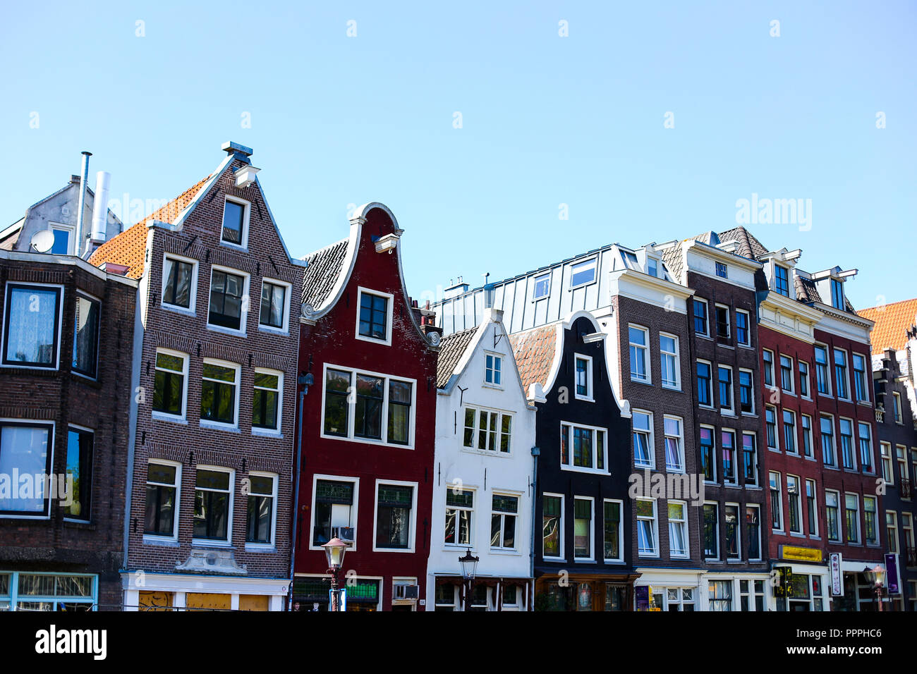 Cute buildings in Amsterdam, Netherlands Stock Photo - Alamy