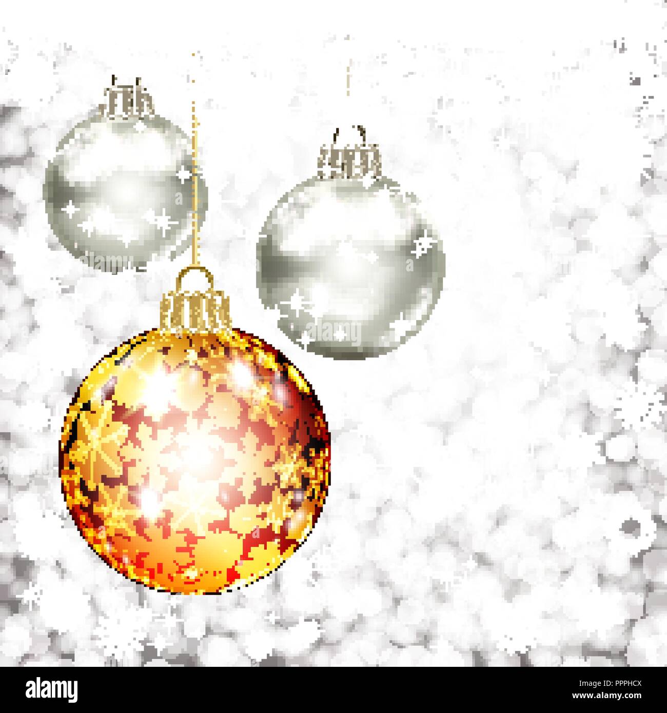 Background with Christmas balls. vector illustration Stock Vector Image ...