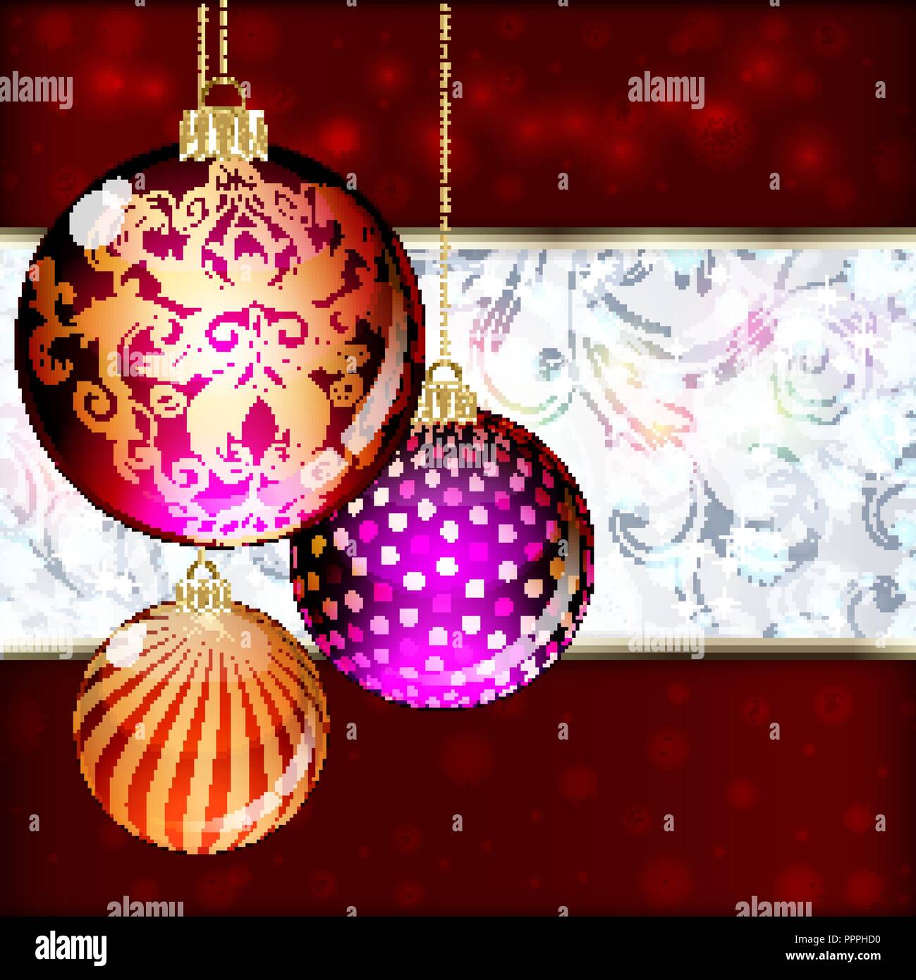 Background with Christmas balls. vector illustration Stock Vector Image ...