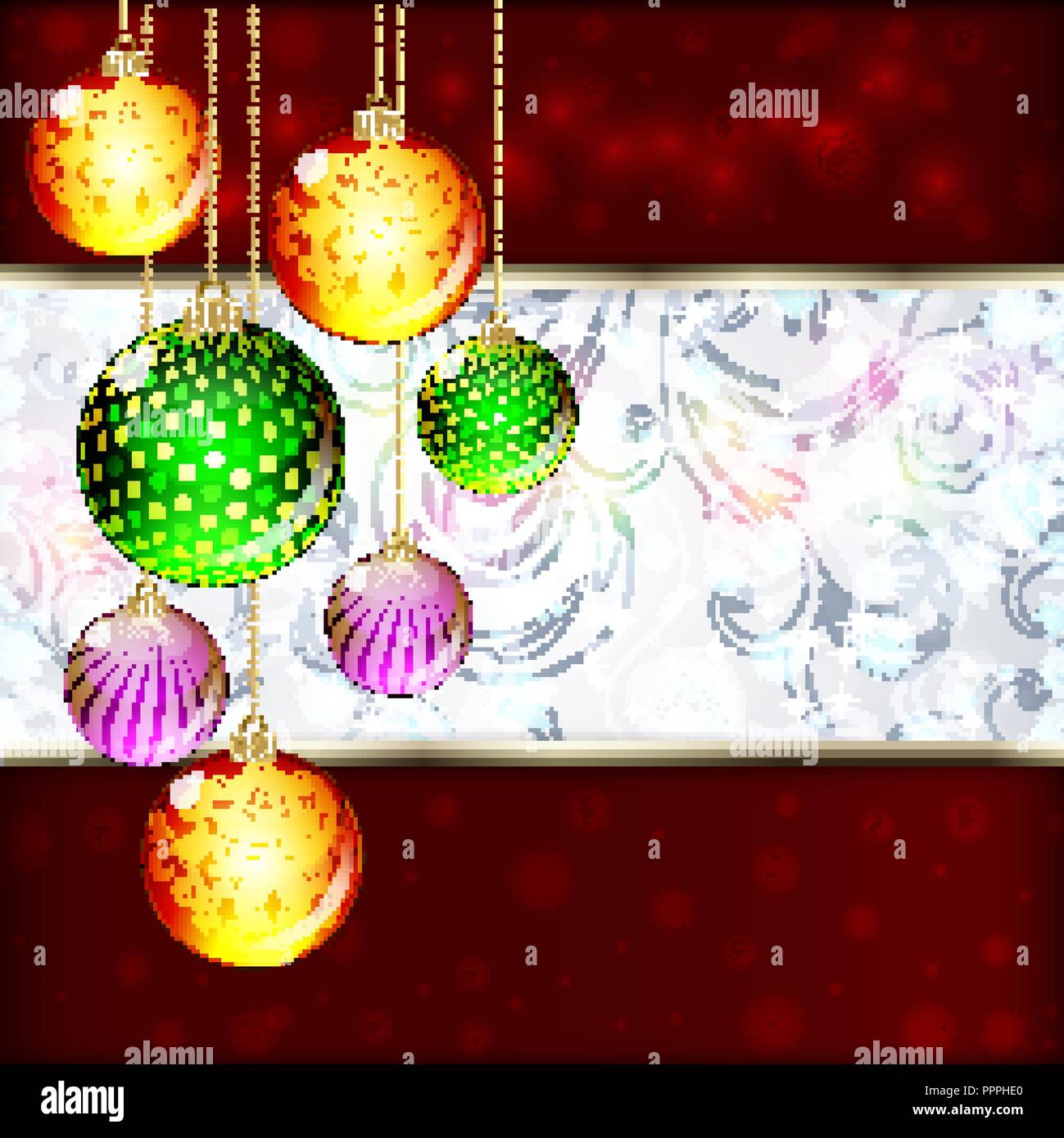 Background with Christmas balls. vector illustration Stock Vector Image ...
