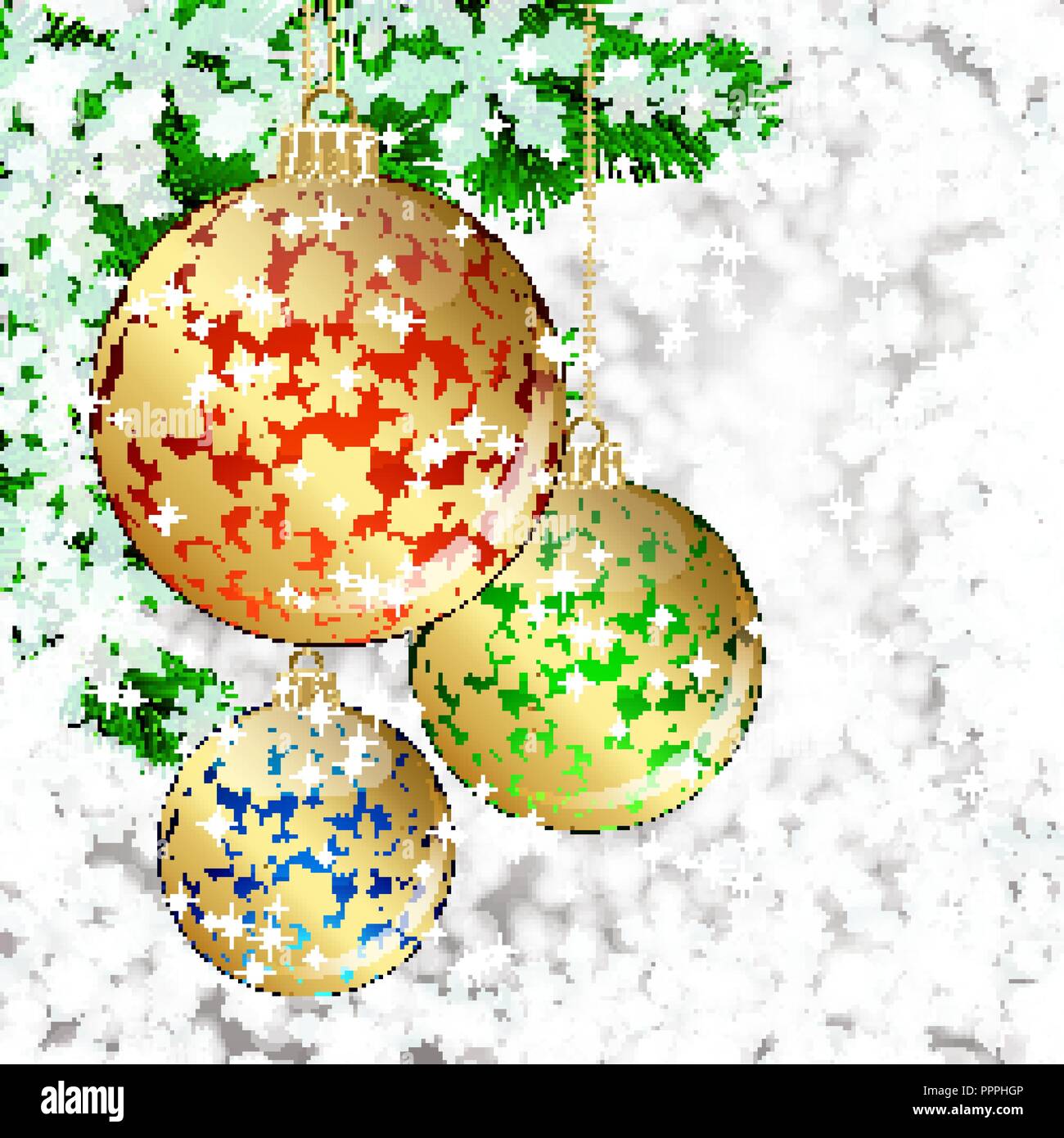 Background with Christmas balls. vector illustration Stock Vector Image ...