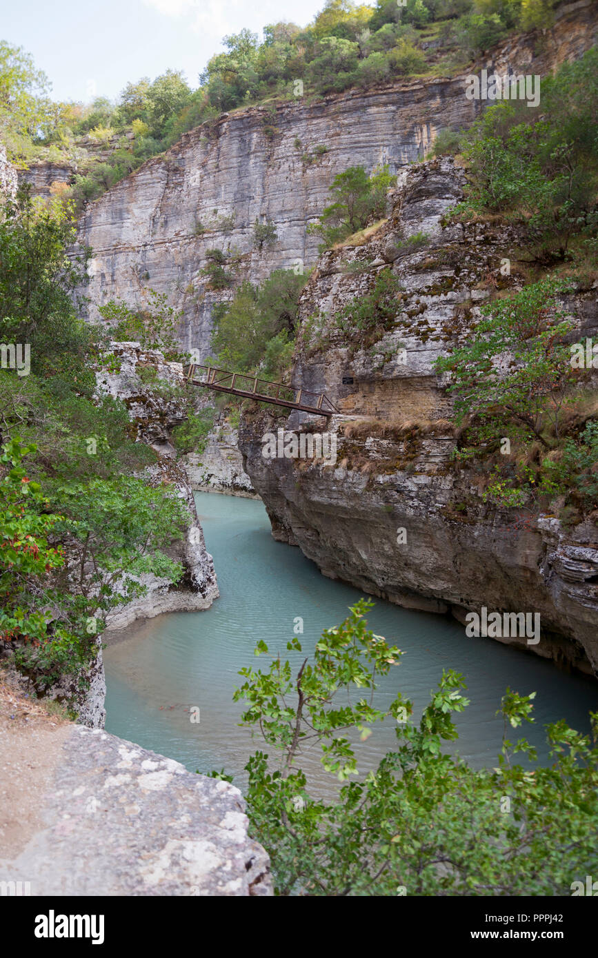 Canyon Ura e Zaberzanit, Osum canyon, river Osum, Albania Stock Photo ... Canyon Ura e Zaberzanit, Osum canyon, river Osum, Albania Stock Photo ...