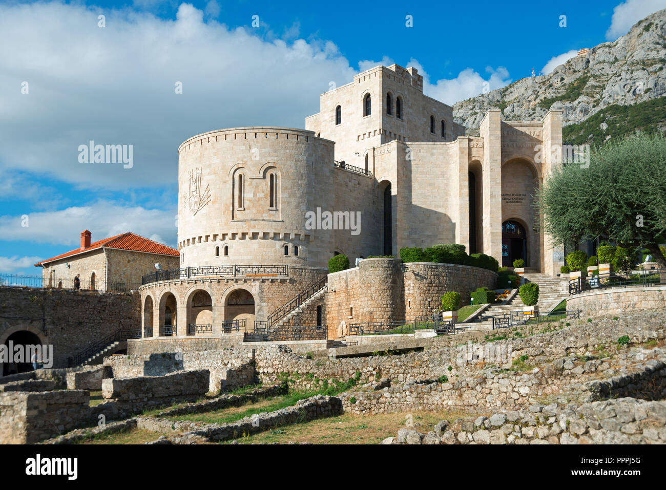 Skanderbeg Museum, Castle, Kruje, Albania Stock Photo - Alamy