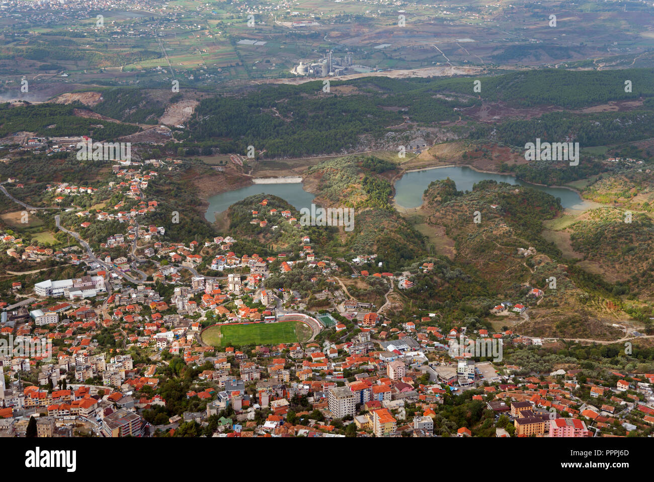 View from Sari Salltik to Kruje, Albania Stock Photo - Alamy