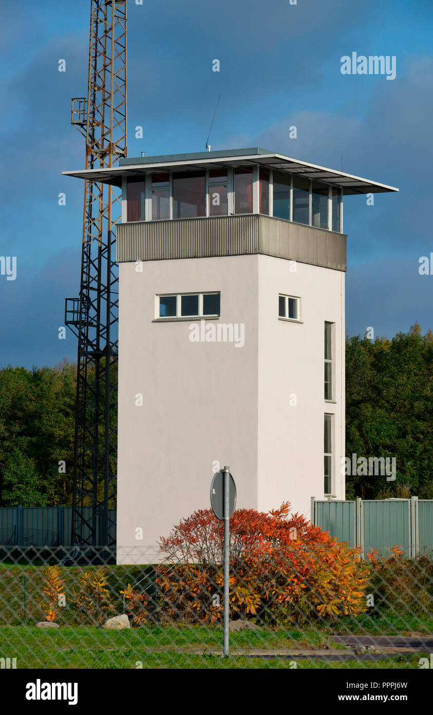 Kommandantenturm, Gedenkstaette Deutsche Teilung, Marienborn, Sachsen ...