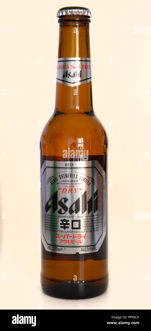 Asahi beer bottle hi-res stock photography and images - Alamy