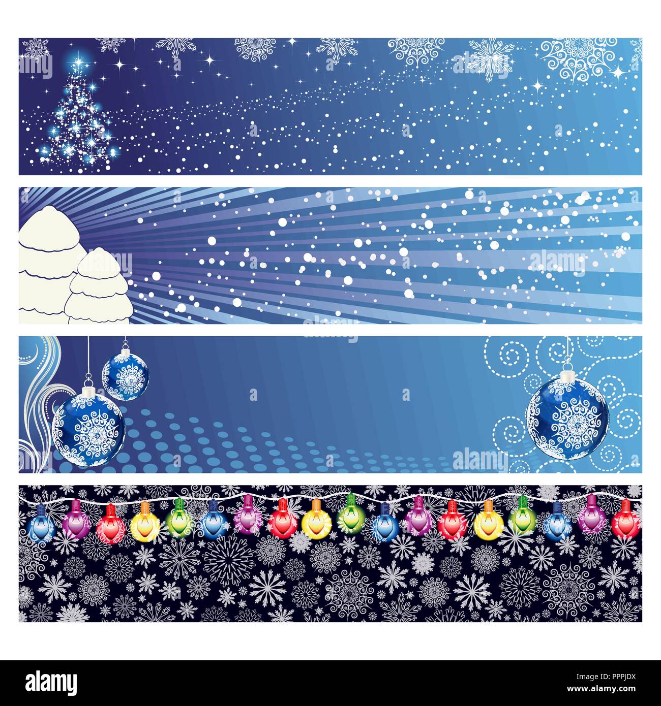 Christmas holiday horizontal banner Stock Vector Images - Alamy