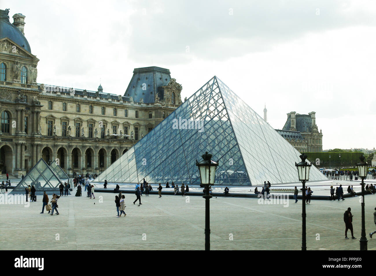 Glass pyramid and Louvre in Paris, France Stock Photo - Alamy