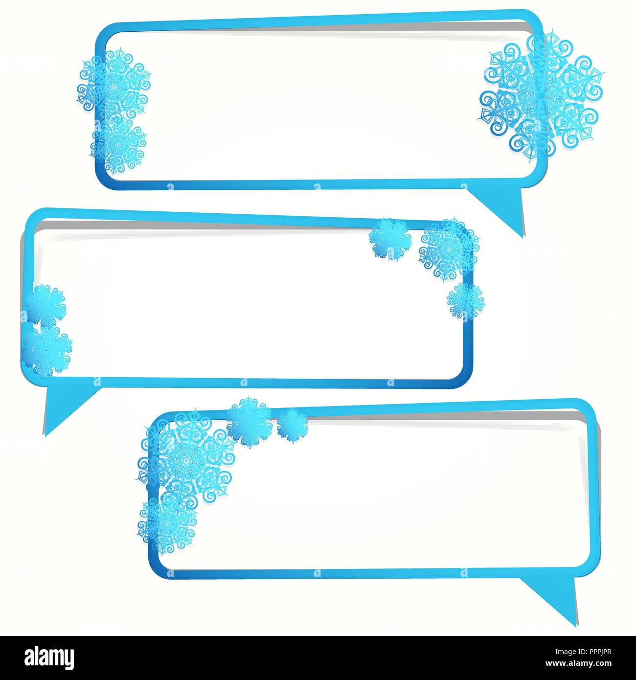 Winter sticker in the form of an empty frame for your text Stock Vector ...