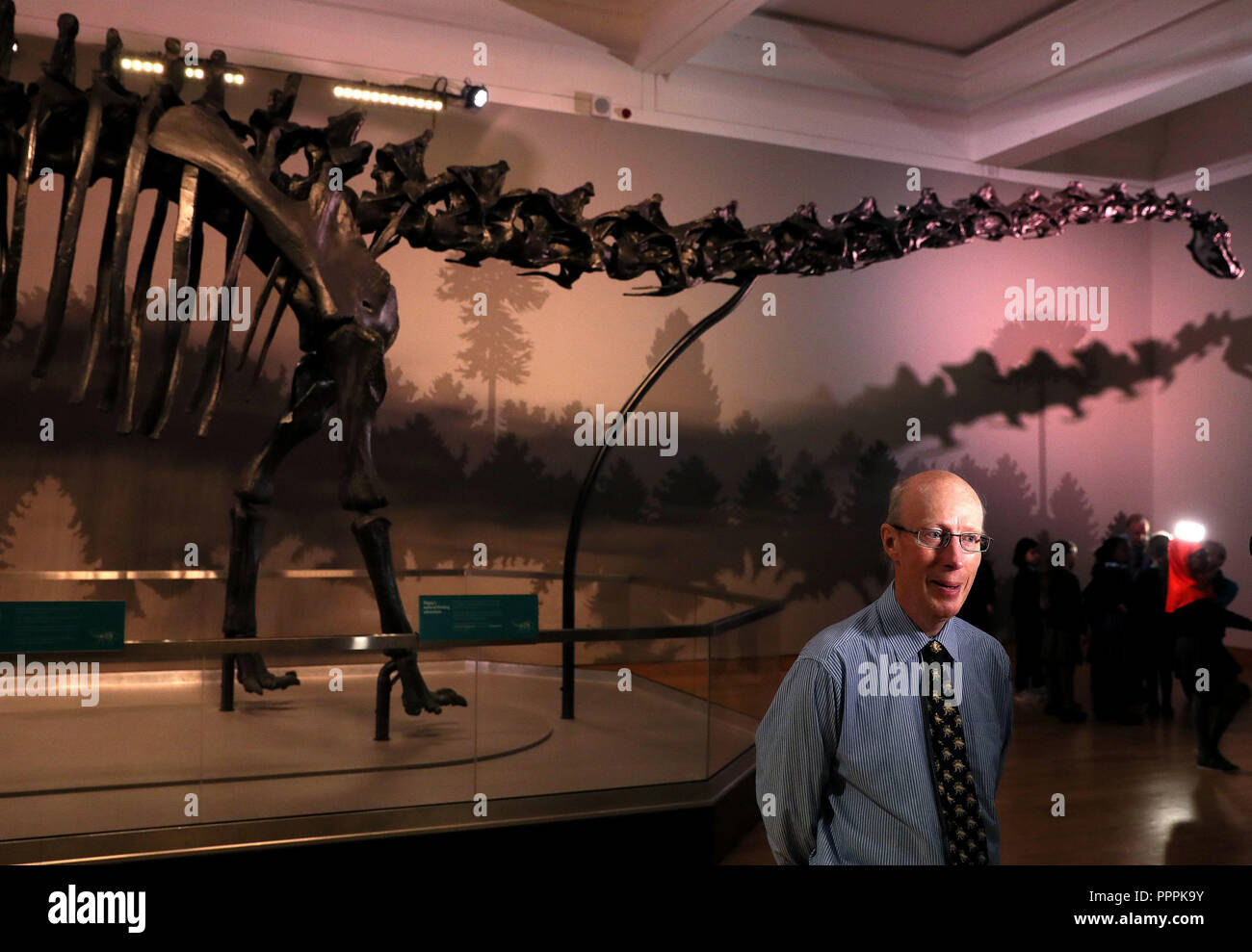 Dr. Mike Simms, Senior Curator of Natural Sciences, with Dippy, The ...
