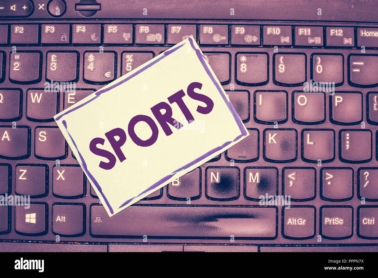 Text sign showing Sports. Conceptual photo activity physical exertion ...