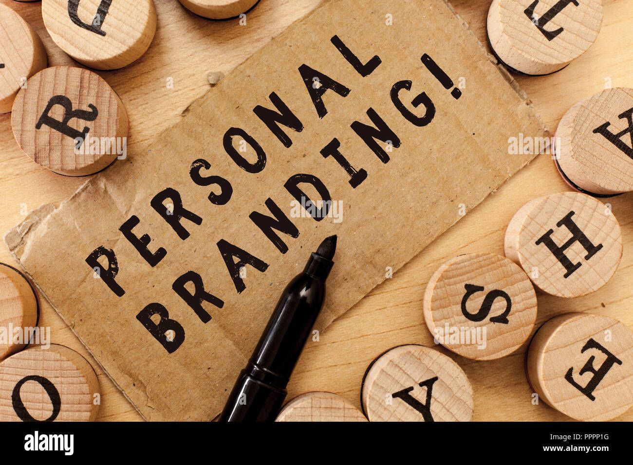 Handwriting text writing Personal Branding. Concept meaning Practice of ...