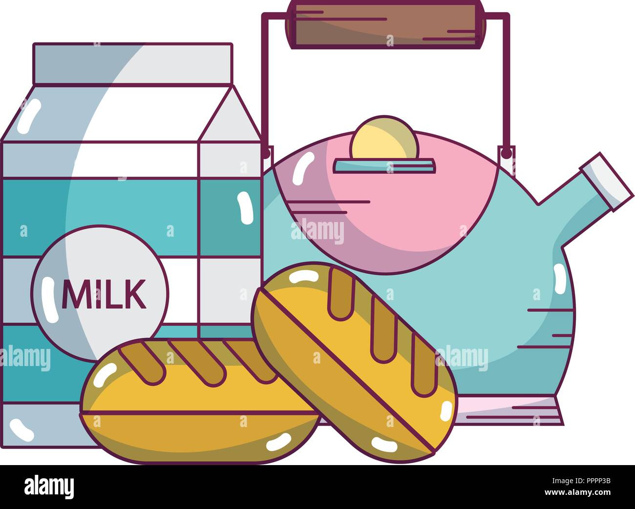 Breakfast food cartoons Stock Vector Image & Art - Alamy