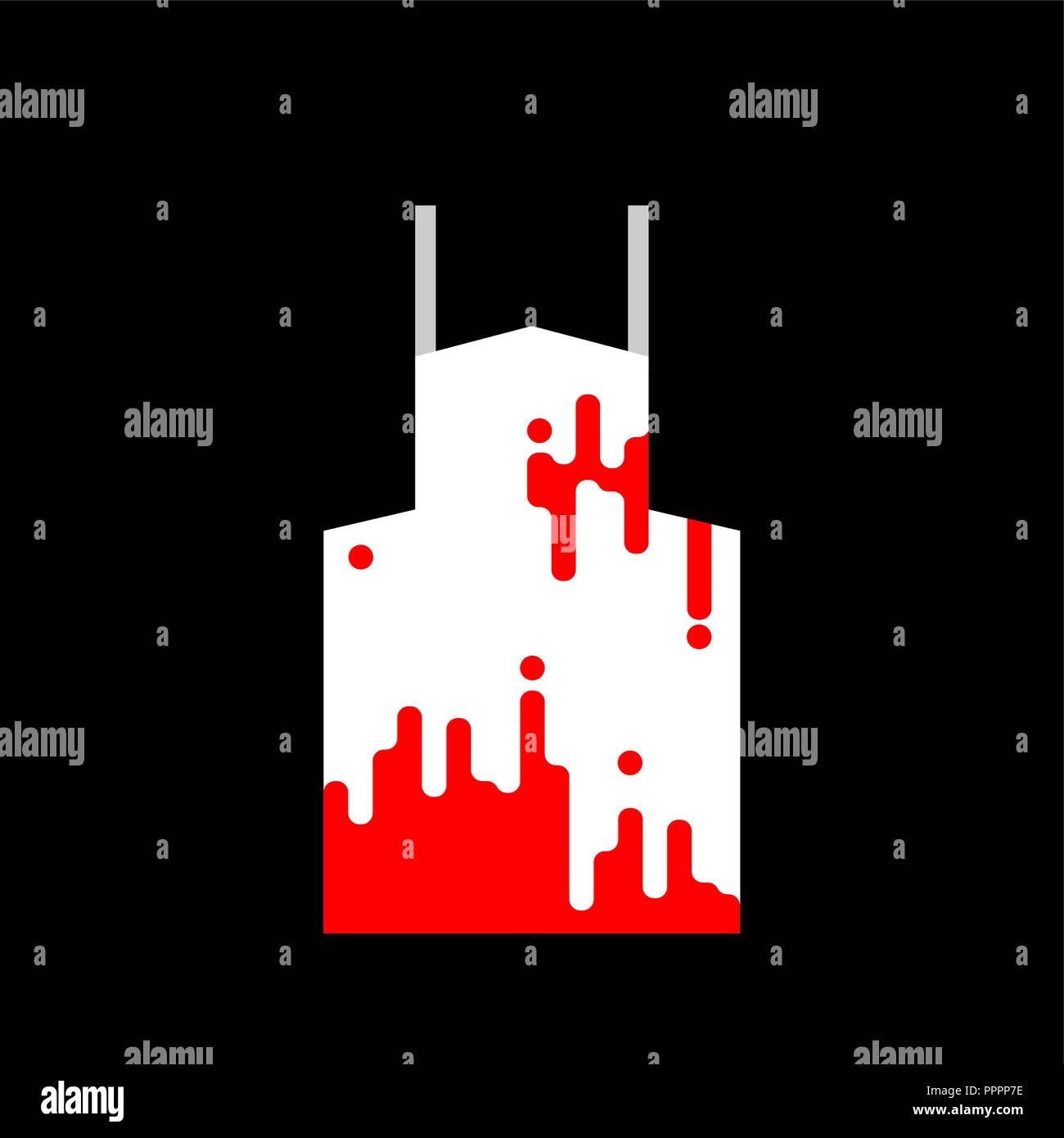 Bloody butcher apron Stock Vector Images - Alamy