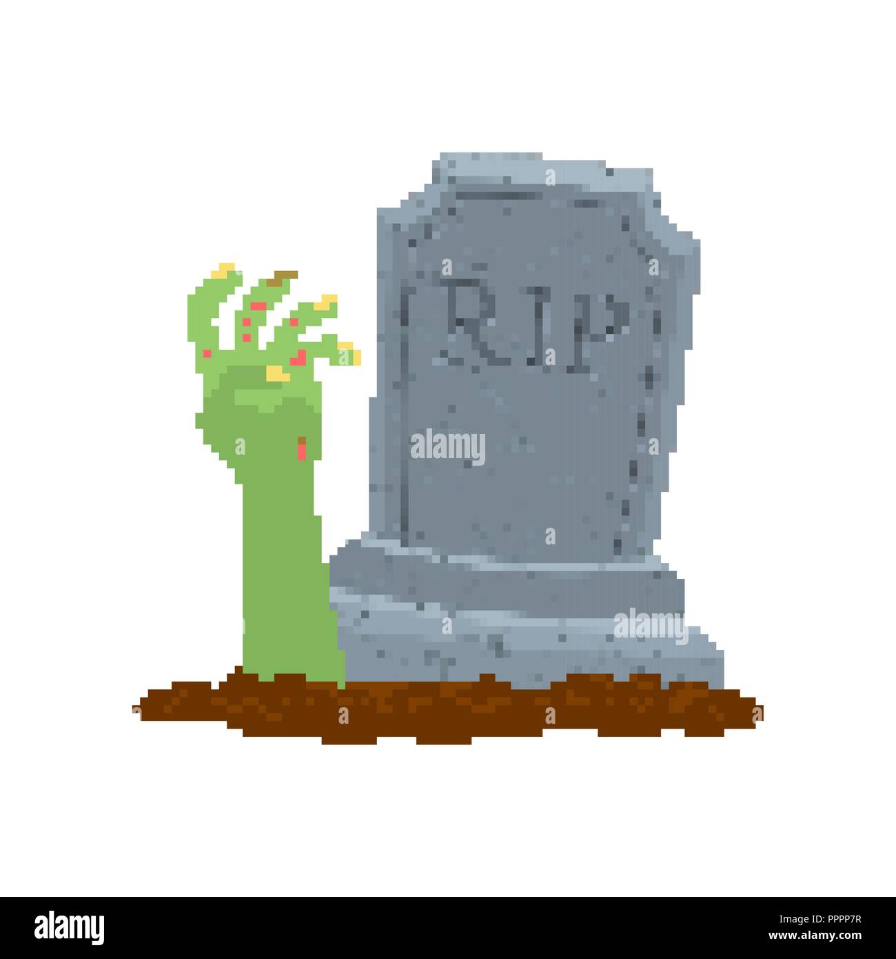 Pixel art halloween Cut Out Stock Images & Pictures - Alamy