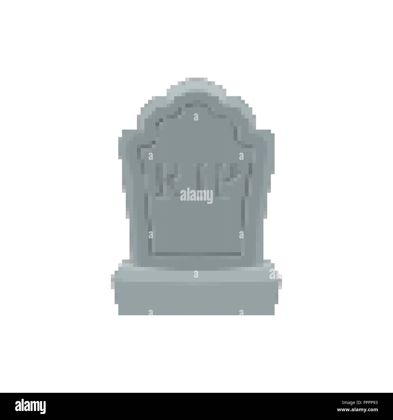 Grave pixel art. Tomb 8 bit. Gravestone Halloween. RIP Cemetery vector ...