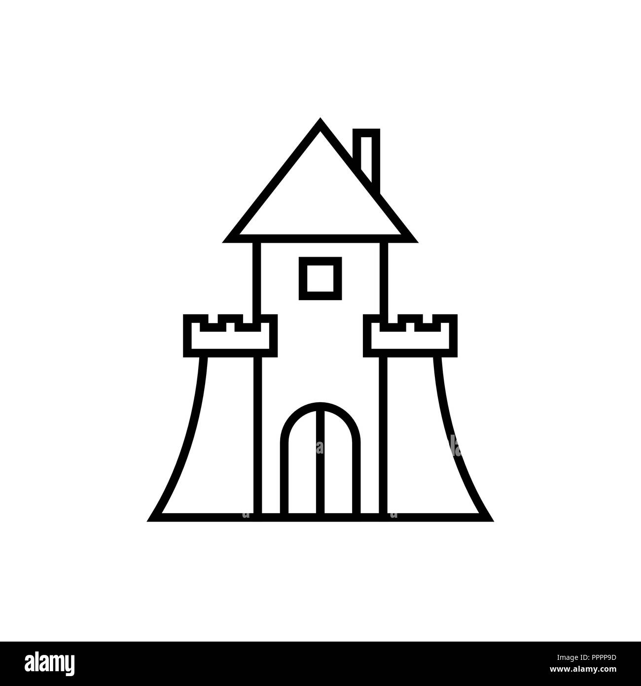 House fortress symbol. Protection of home. Emblem security agency Stock ...