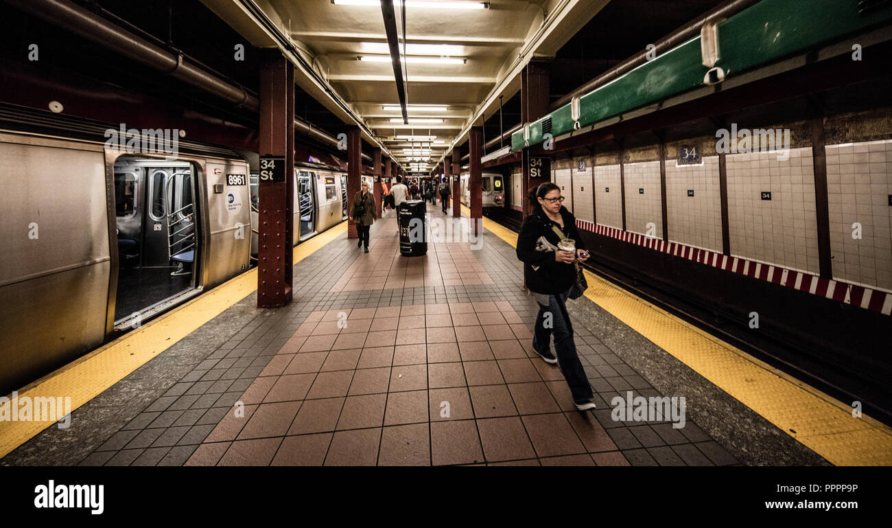 New York city subway Stock Photo - Alamy
