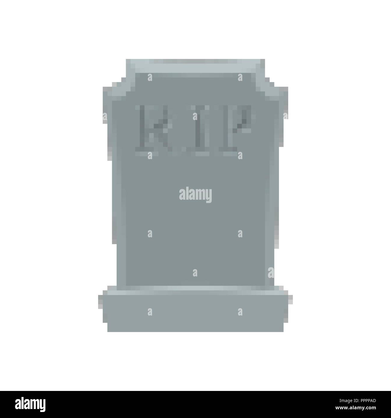 Tomb pixel art. Grave 8 bit. Gravestone Halloween. RIP Cemetery vector ...