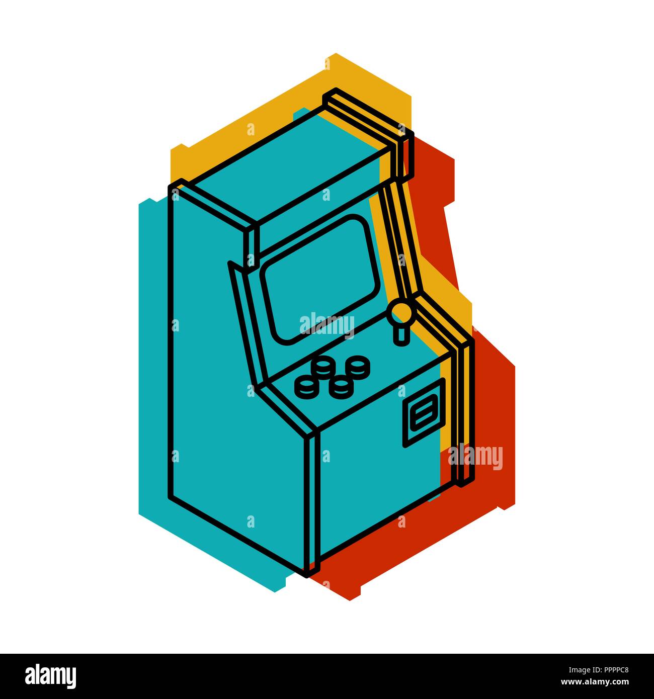 Old school video game Cut Out Stock Images & Pictures - Alamy